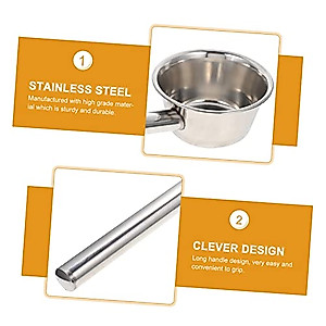 LIFKICH Long Handle Water Spoon Stainless Steel Serving Spoons Portable Bathtub Punch Ladle Wine Dipper Bath Rinse Cup Ladels and Spoons Soup Ladle Soup Scoop Kitchen Ladle Washed Shampoo