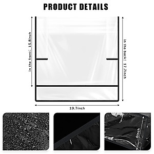 Hoolerry 4 Pcs Salon Chair Cover Protectors Clear Chair Covers Salon Equipment Clear Plastic Salon Chair Cover for Most Standard Salon Chairs Office Chairs Christmas(Black Edge)