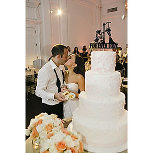 Funny Wedding Cake Topper,Bride and Groom Silhouette Wedding Cake Topper,Couple Cake Topper,Kissing Cake Topper,Super Hero Theme Wedding Cake Topper