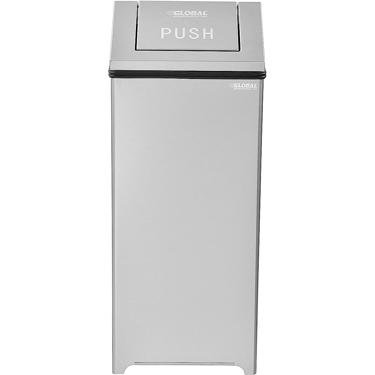 Global Industrial 24 Gallon Stainless Steel Swing Top Receptacle