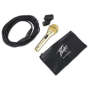 Peavey PVi 2 XLR Gold Cardioid Unidirectional Dynamic Vocal Microphone with XLR Cable