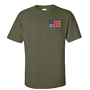 Patriotic Salt Water Fish American Flag USA Saltwater Fishing Outdoors Men's Short Sleeve T-Shirt-Military-XL