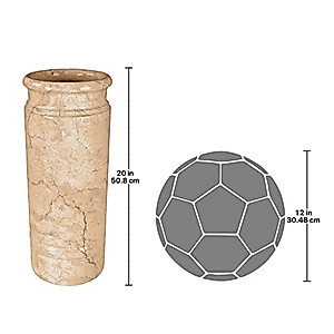 Design Toscano Authentic 44-lb. Solid Ebony Marble Cane and Umbrella Vessel