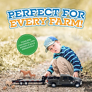 Big Country Toys Realistic Ram Truck Toy & Trailer Hitch, 1:20 Scale Farm Toys for 3 Year Old Boys…