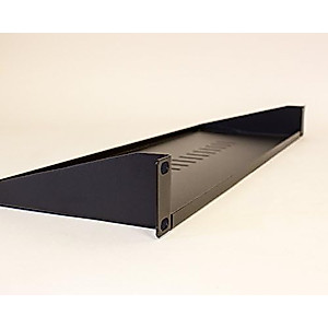 NavePoint Cantilever Server Shelf Vented Shelves Rack Mount 19 Inch 1U Black 6 Inches (150mm) deep