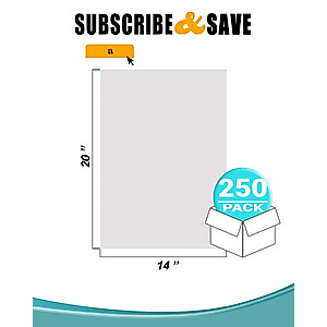 APQ Plastic Produce Bags Roll of 250 pcs, 14" x 20" Clear Plastic Bags for Food Storing and Transporting, 15 Micron Thick Food Bags Plastic from -50 to +220 degrees F, Waterproof Plastic Produce Bag