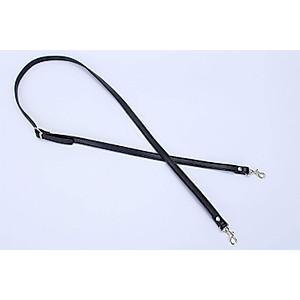 VanEnjoy Adjustable Shoulder Straps for Purse Bag Handbag Wallet Replacement (Black-Silver Metal)