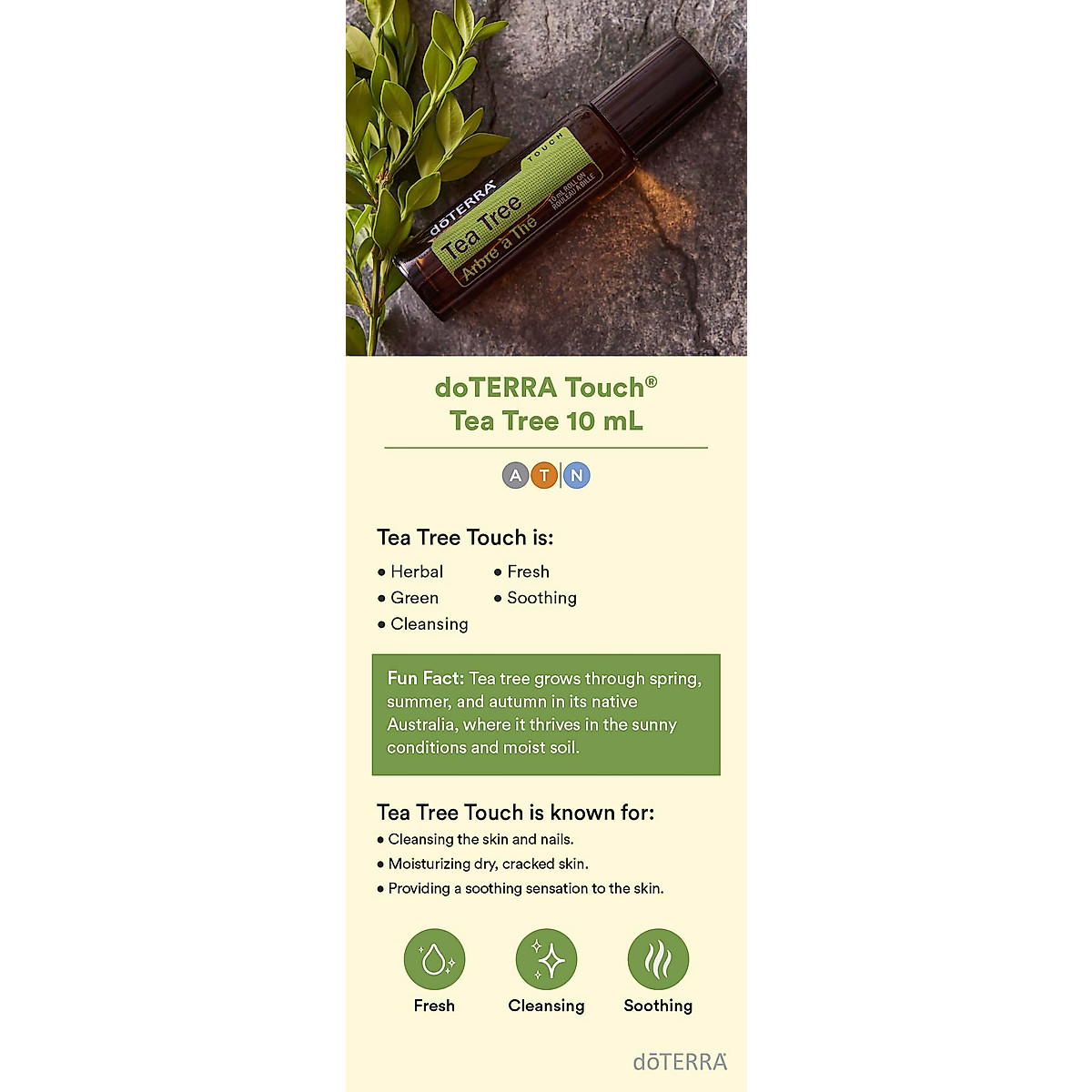 doTERRA - Melaleuca (Tea Tree) Touch Essential Oil - 10 mL Roll On