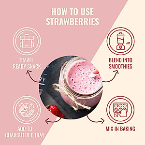 Dried Strawberries - Sunny Fruit - 18oz Bulk Bag | Quick, Healthy Sweet Snack | NON-GMO, GLUTEN-FREE, NUT FREE