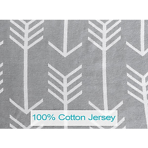 Niko Easy-Wash Children's Car Seat Cover & Liner - Cotton Jersey Gray & White Arrow Pattern - Universal FIT - Crash Tested - Waterproof SEAT Bottom - Easy to Clean - Machine Washable