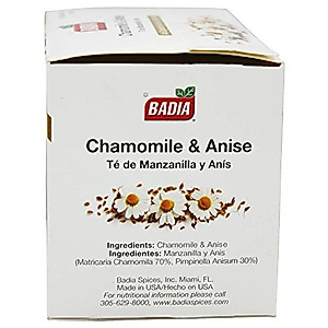 BADIA Tea Chamomile and Anise 25 BG 2 Pack