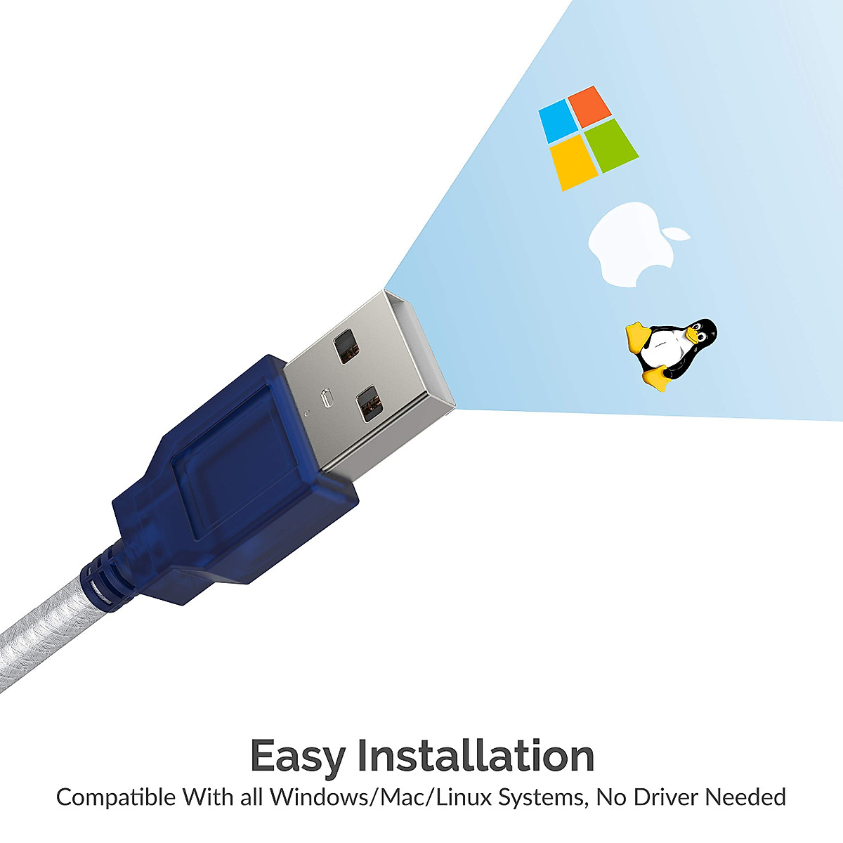 SABRENT USB 2.0 to Serial (9 Pin) DB 9 RS 232 Converter Cable, Prolific Chipset, HEXNUTS, [Windows 11/10/8.1/8/7/VISTA/XP, Mac OS X 10.6 and Above] 2.5 Feet (CB-DB9P)