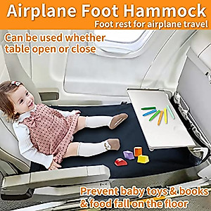 Airplane Footrest for Kids,Plane Foot Hammock Airplane Hammock for Toddler Airplane Seat Extender for Kids,Baby Travel Essentials for Flying,Airplane Foot Rest for Airplane Travel Essentials Kids
