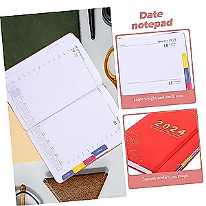 Didiseaon 2024 Agenda Book notebooks for work note pad notepad calendar appointment plan pad study plan pad school planner date plan pad weekly planner Dating Paper efficient Schedules