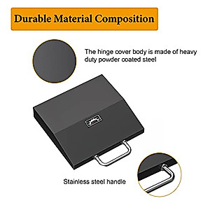 Hard Cover Hood Compatible with Blackstone 17 Inch Tabletop Griddle Front Grease ONLY, with Temperature Gauge and Brackets