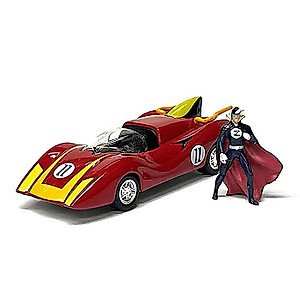 Speed Racer 4 Car Set with American Diorama Figures 1/64 Diecast Model Cars by Johnny Lightning JLCP7379