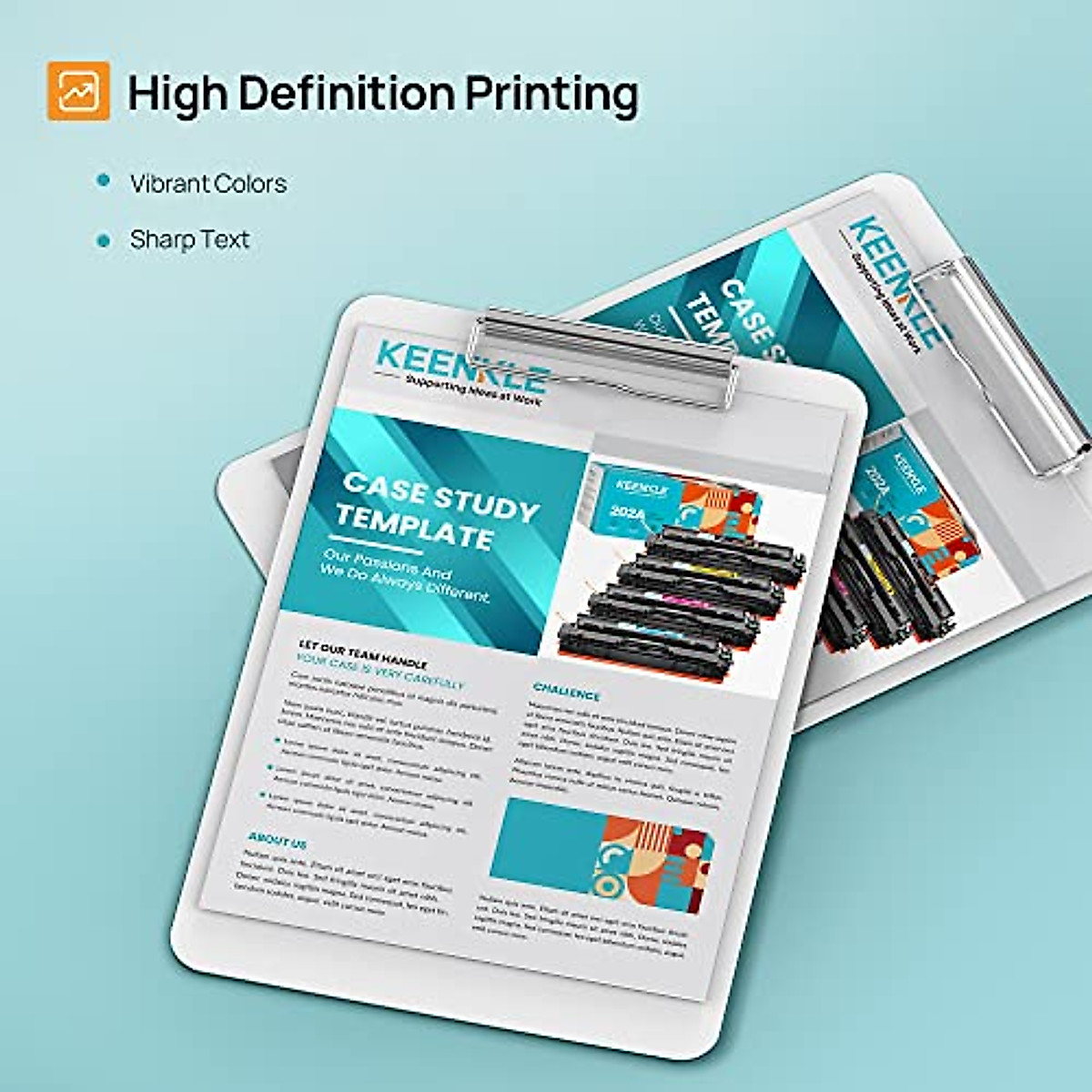 KEENKLE 202A 202X Compatible HP 202A CF500A Toner Cartridge Replacement to use with HP Color Pro MFP M281fdw M281cdw M254dw M281fdn M254 M281 M280nw Printer (Black Cyan Yellow Magenta, 4-Pack)