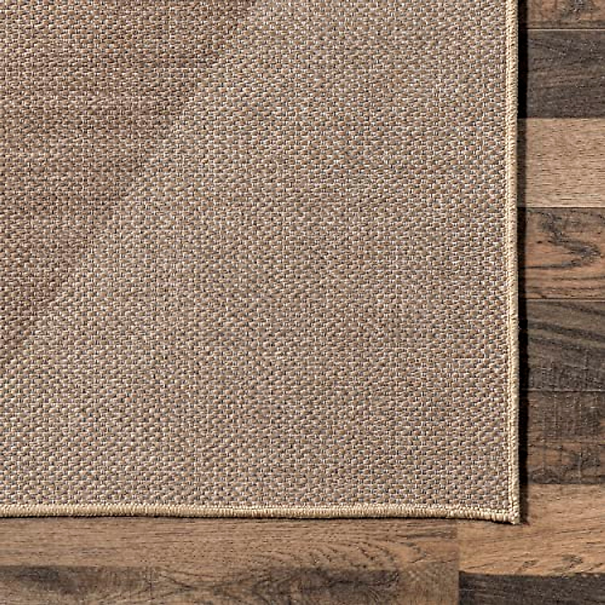 nuLOOM Simple Diamond Easy-Jute Machine Washable Accent Rug, 3' x 5', Natural