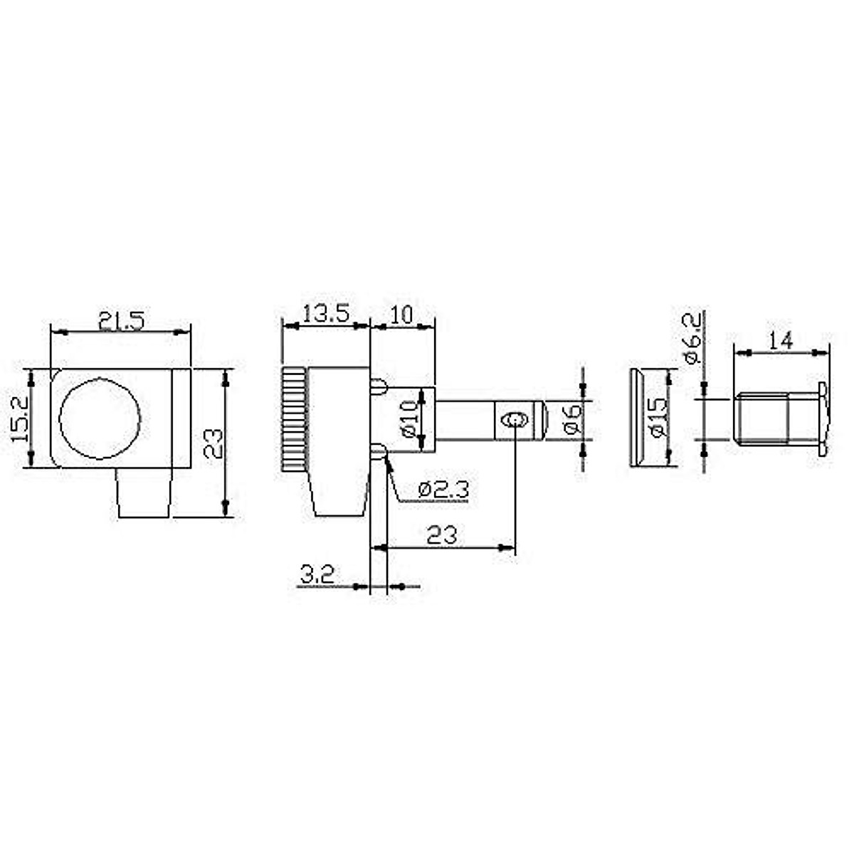 KAISH Black 2 Pin Locking Tuners Tuning Keys Pegs Machine Heads for American Stratocaster/Telecaster Strat/Tele
