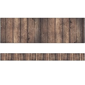 Teacher Created Resources Dark Wood Straight Border Trim (TCR3459)