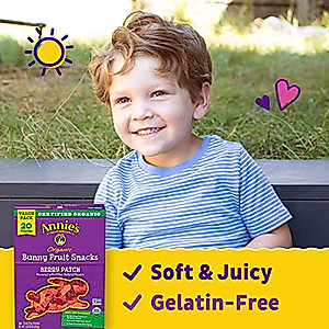 Annie's Organic Berry Patch Bunny Fruit Snacks, Gluten Free, 16 oz, 20 ct