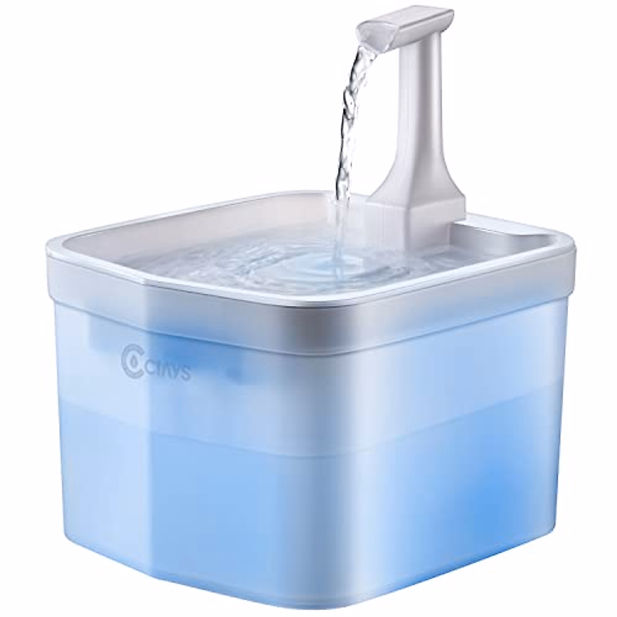 Ciays Pet Fountain, 65oz/1.8L Automatic Cat Water Fountain Dog Water Dispenser with 3 Replacement Filters for Cats, Dogs, Multiple Pets, White