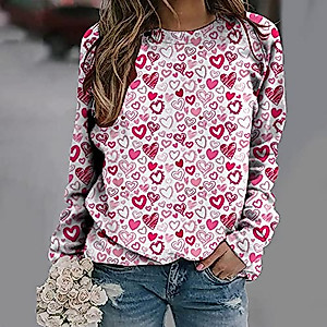 Women Valentine Shirts New Years Eve Party Supplies Stocking Stuffers for Teens Cats Gifts for Cat Lovers Pink