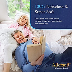 RV 6 Sided Zippered Mattress Protector with Secure Locking Zipper for 66x80 Olympic Queen. Creates a Natural Seal Around Your Mattress from Dust, Pet Dander, Pollen, Liquids & More. Oeko-Tex Certified