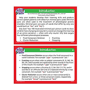 Super Duper Publications |Silly Sets Minimal Pairs for Maximum Progress Fun Deck | Listening Skills and Language Development Flash Cards | Educational Learning Materials for Children