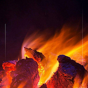 Electric Fireplace, 1000w Portable Electric Fireplace Stove Heater Freestanding 3D Flame Log Burner Warmer with 3 Speed Adjustable for Indoor Use