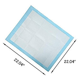 kathson 50 PCS Rabbits Disposable Diaper Cage Pad Super Absorbent Healthy Cleaning Underpads for Guinea Pigs,Hedgehogs, Hamsters, Chinchillas, Cats, Reptiles and Other Small Animals(Blue)