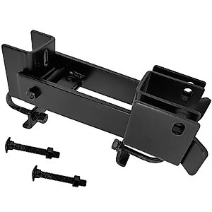 Black Chain Link Commercial Strong Arm Double Gate Latch - Latches Two Gates Together Without The Need of a Drop Rod - Chain Link Double Gate Latch for 1-5/8" Thru 2" Gate Frames
