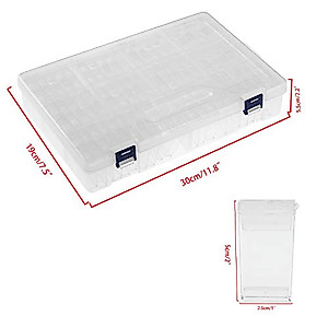 Diamond Bead Storage Containers,120 Pcs Removable Clear Plastic Organizer with Snap Shut Lid for Nail Art Rhinestone Jewelry DIY Diamond Cross Stitch Tools and Other Small Items