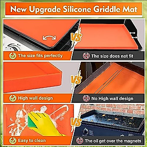 Griddle Mat for Blackstone 28 Inch Griddle,28" Blackstone Griddle Mat,Heavy Duty Food Grade Silicone Grill Cover Mat,Protect Griddle from Rodents,Insects,Debris,and Rust,All Season Protective Cover