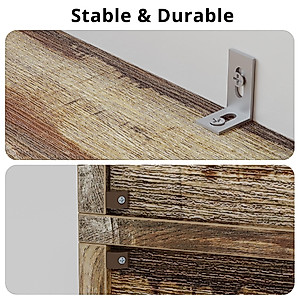 IRONCK Tall Bookcase with LED Lights, 70 in Industrial Bookshelf Display Shelf Floor Standing for Home Office, Living Room, Bed Room