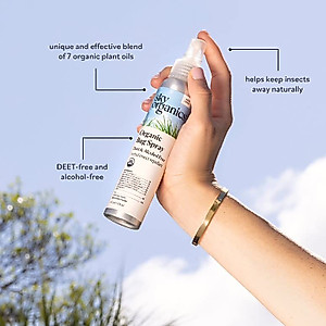 Sky Organics Organic Bug Spray for Body, Alcohol & DEET Free USDA Certified Organic to Protect & Repel, 4 fl. Oz.