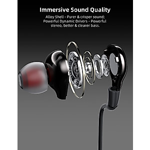 USB C Headphones for iPhone 16 15 Pro Plus Samsung S24 S23 S22 Ultra Flip Fold A53, Wired Earbuds Noise Canceling in-Ear Type C Earphones Microphone Volume Control Stereo for iPad Pro,Pixel 8 7a 6