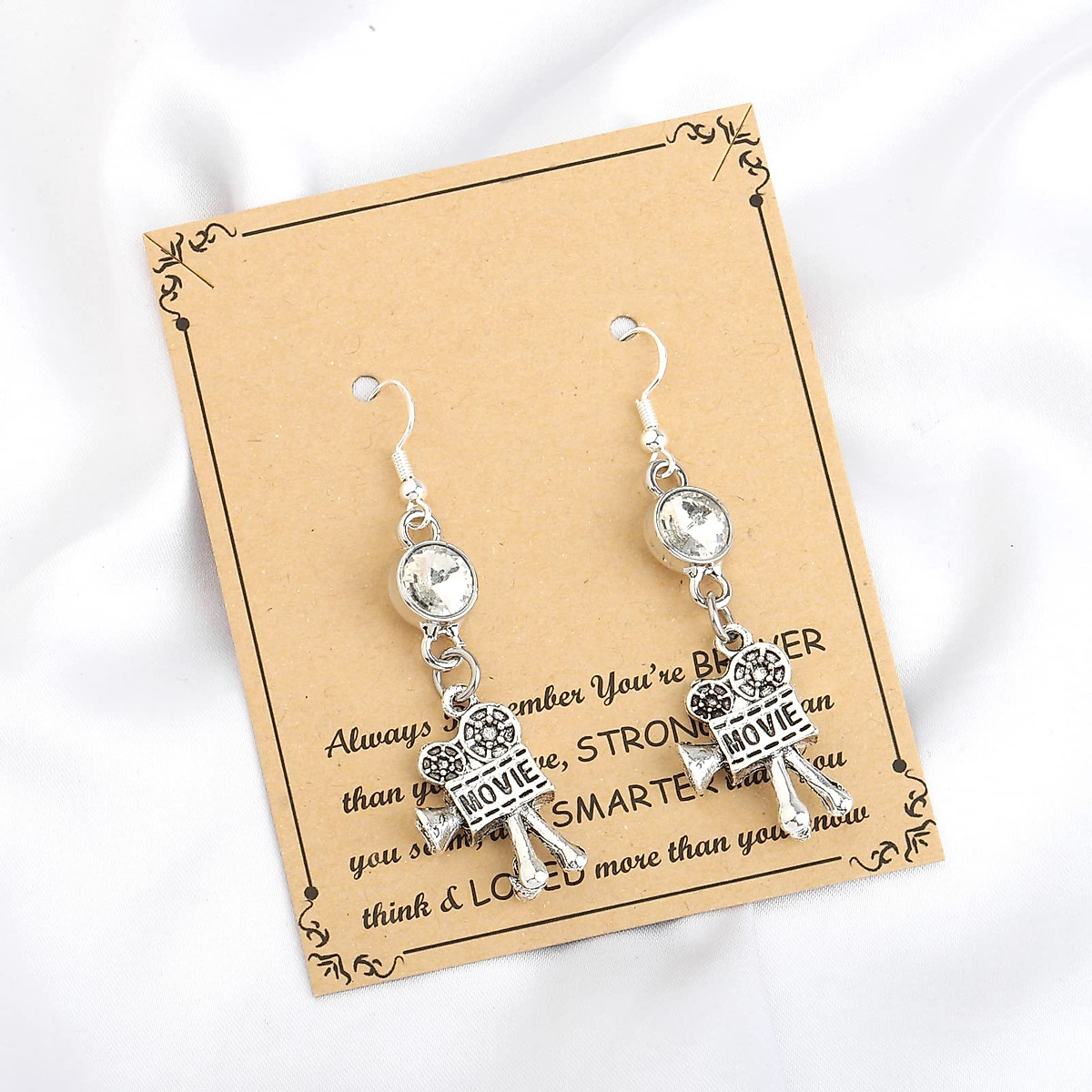 FUSTMW Movie Camera Earrings Film Director Student Gifts Filmmaker Gifts Movie lover Gift Photographer Gift Jewelry