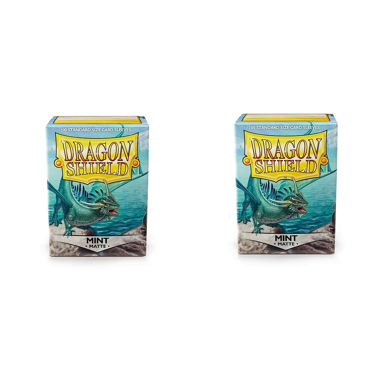 2 Packs Dragon Shield Matte Mint Standard Size 100 ct Card Sleeves Value Bundle! …