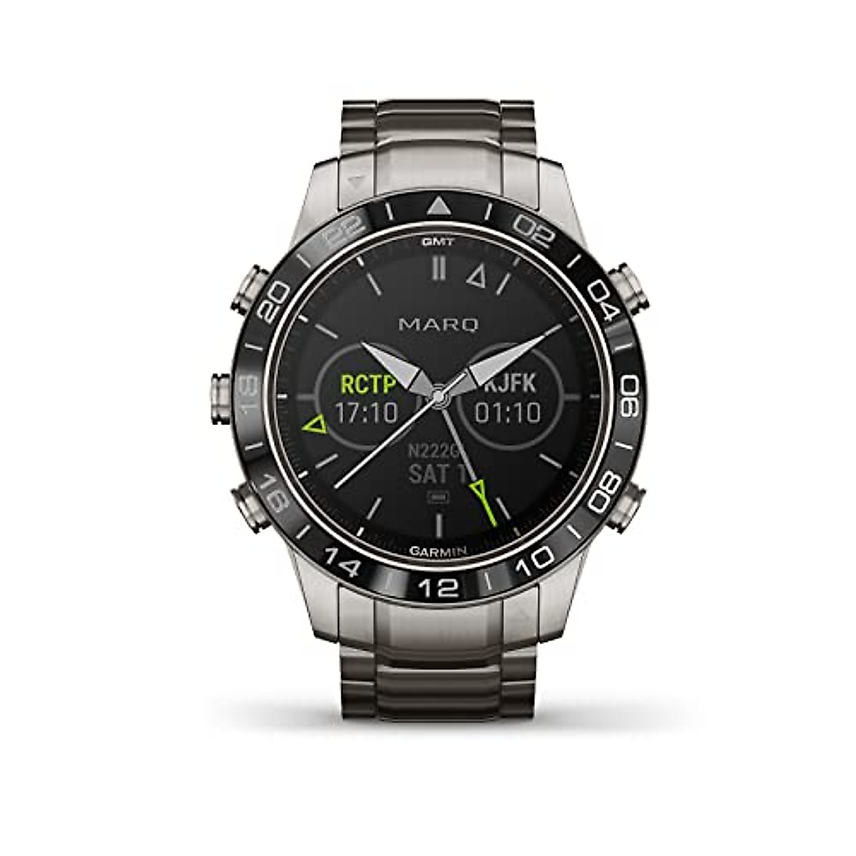 Garmin MARQ Aviator, Men's Luxury Tool Watch Designed for Your Passion for Aviation, View Flight Paths, Weather Reports, Start Flight Logging and More