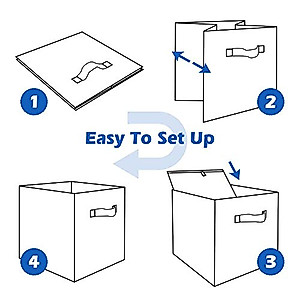 ShellKingdom Storage Bins, Foldable Fabric Storage Cubes And Cloth Storage Organizer Drawer For Closet And Toys Storage, 6 Pack (Lavender)