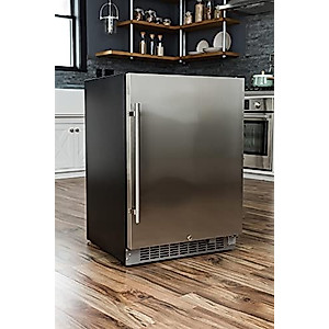 EdgeStar CBR1501SLD 5.49 Cu. Ft 142 Can Built-in Stainless Steel Beverage Cooler