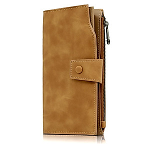 TAN.TOMI Wallet Women, Women Wallet Large Capacity, Wallet for Women RFID Blocking with Multi Card Organizers