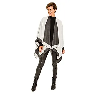 Women's Shawl Wrap Poncho Ruana Cape Cardigan Sweater Open Front for Spring Summer Fall (PC-10-1)