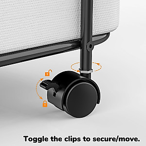 Wheels Laundry Hamper, Laundry Basket Organizer, 90 Litre Small Dirty Clothes Basket with Removable Lined Bag for Bathroom and Bedroom Storage (White)