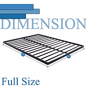 Continental Sleep 1.5-Inch Split Fully Assembled Bunkie Board for Mattress/Bed Support, Full, Grey
