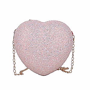 Elegant Sequins Love Heart-shaped Evening Clutch Bag Diamonds Ladies Handbags