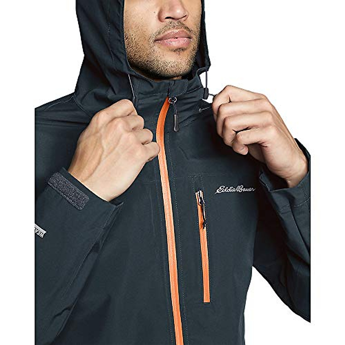Eddie Bauer Men's Cloud Cap Stretch 2.0 Rain Jacket, Waterproof, Storm, Large