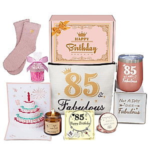 85th Birthday Gifts For Women, Insulated Tumbler Birthday Gifts Basket For 85 Year Old Woman, Unique Birthday Gift Box Ideas For Her Mom Grandma Sister Wife Best Friend Turning 85