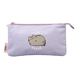 Grupo Erik Pusheen Pencil Case | 3 Compartments Kids Pencil Case. Triple Pocket Pencil Case, Cosmetic Case, Large Pencil Case | Pusheen Cat, Pusheen Gifts, Pusheen Stationery
